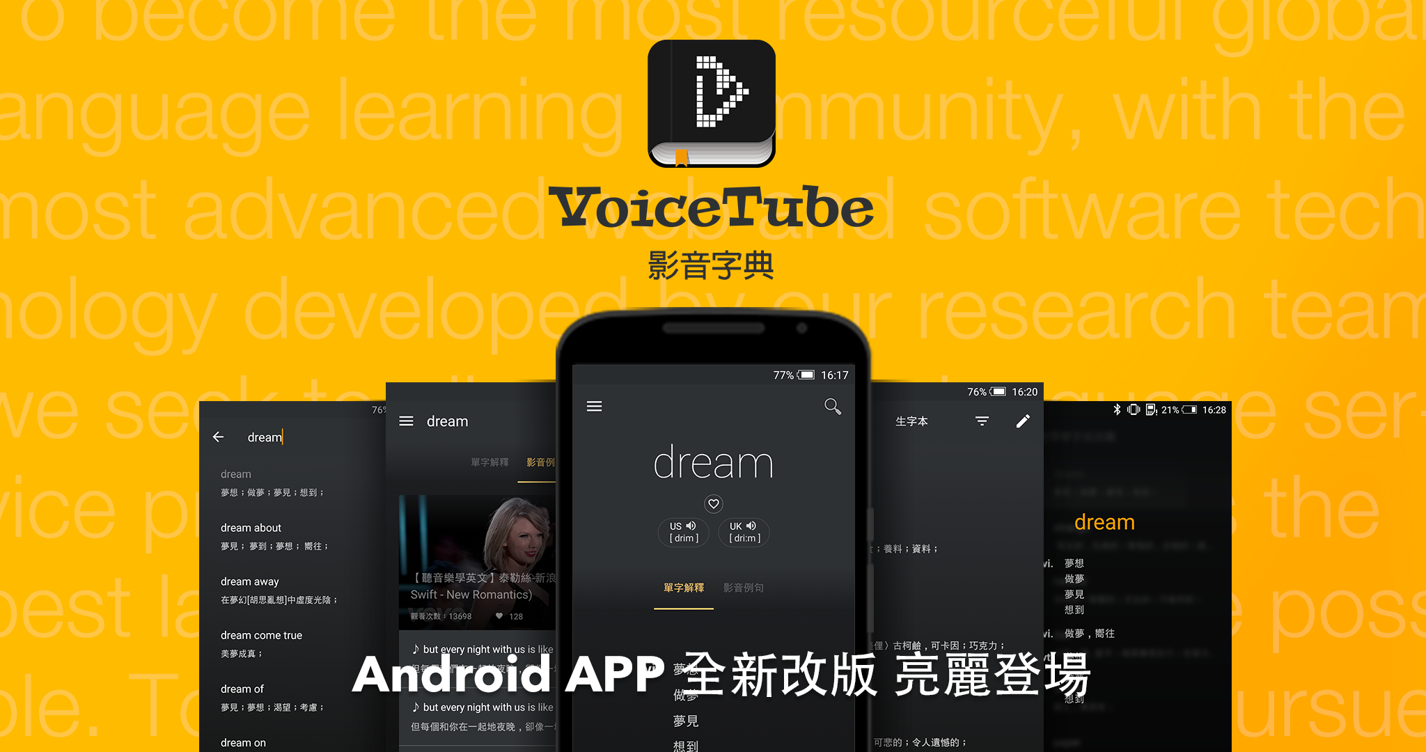 【學英文app推薦】全新改版！VoiceTube影音字典app讓你背單字事半功倍！